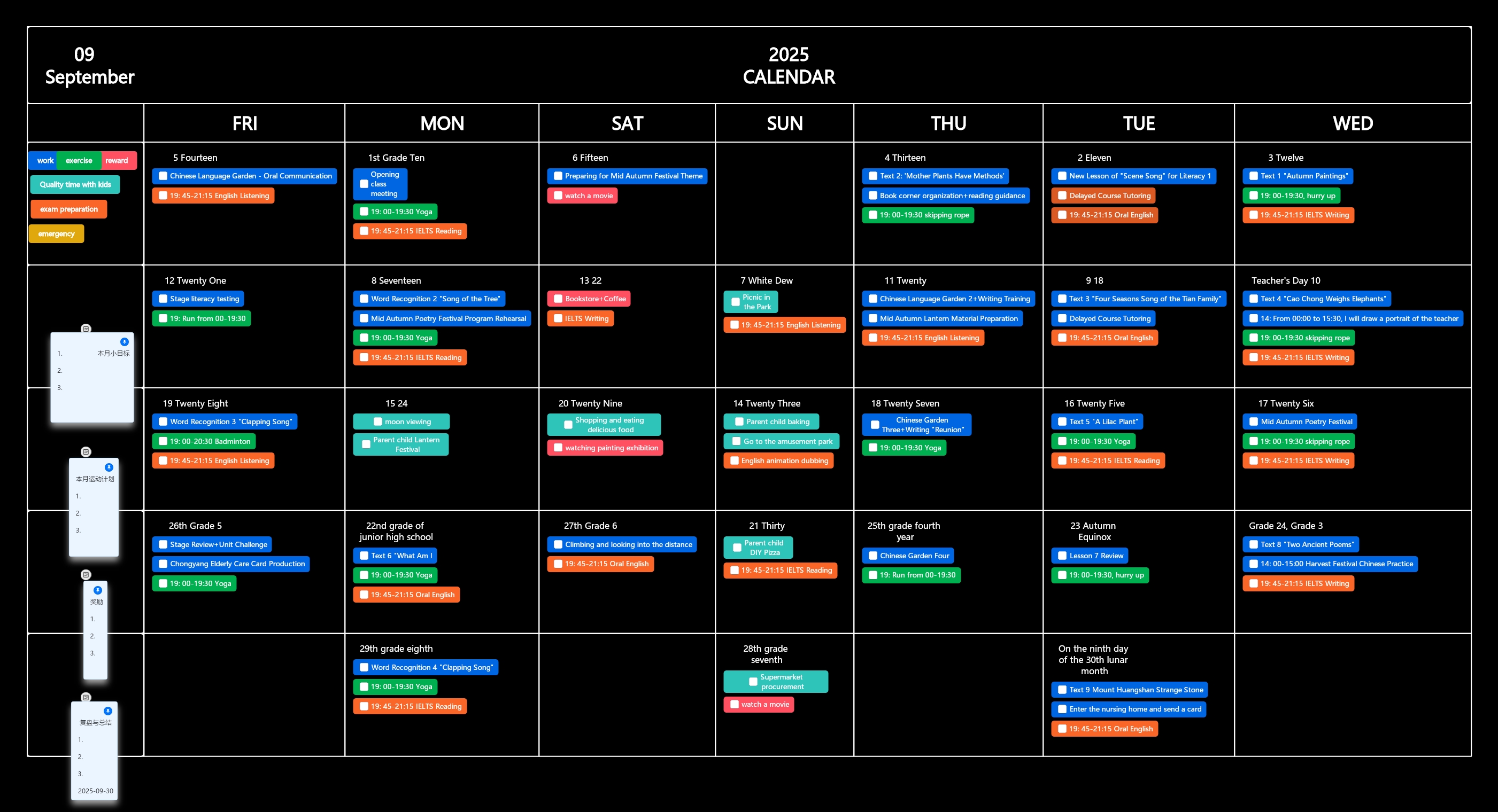 Free Monthly Planner Template for Study and Work